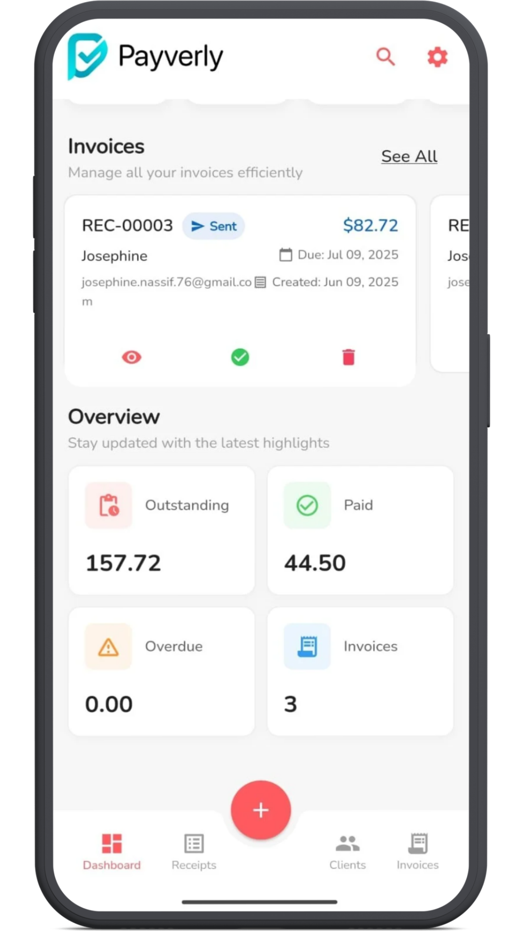 Payverly - Invoice & Client Management App